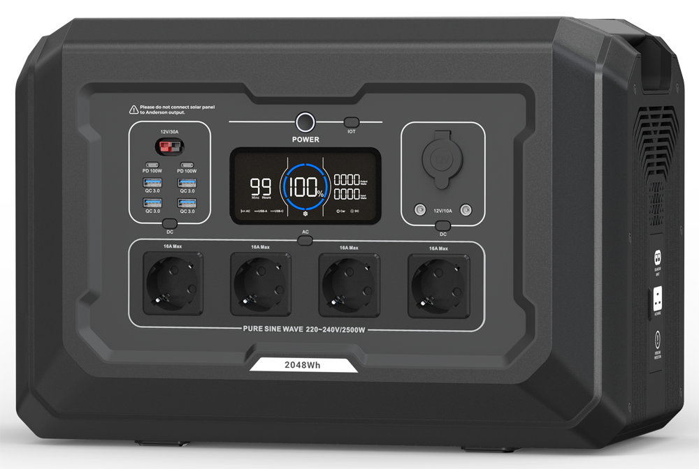 Powerstation 2000 Watt / 2048 Wh / 21.5 kg / Peak 5000 Watt